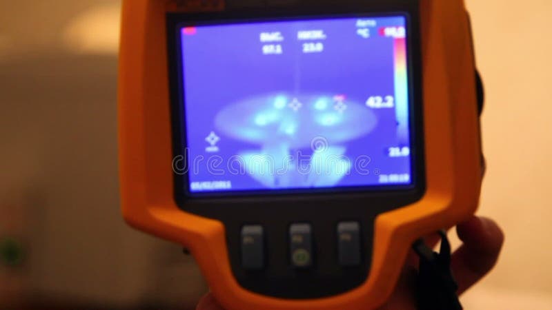 Hand Hold Thermal Image Camera, on-screen Computer Stock Video - Video ...