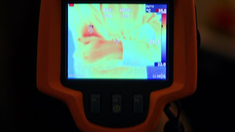 Hand Hold Thermal Image Camera, on-screen Computer Stock Video - Video ...