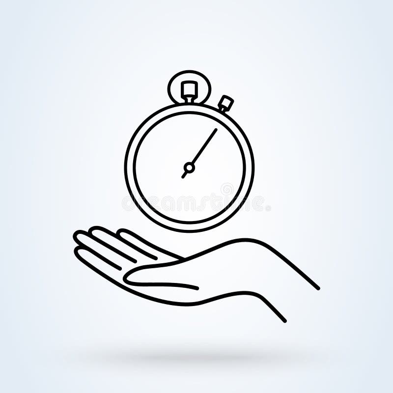Hand Hold Time. Time Management Line. Time Control, Planning or ...