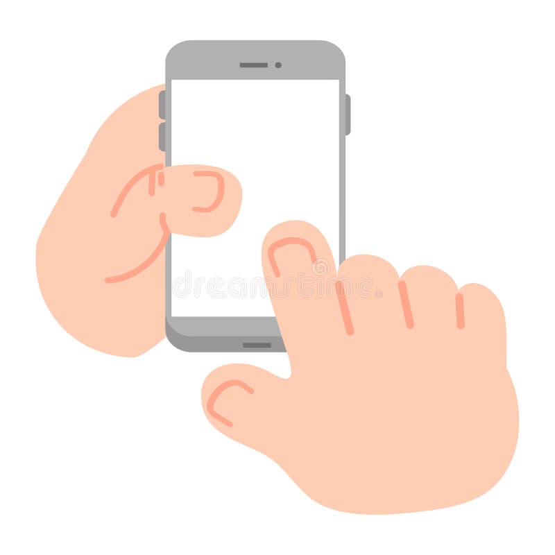 Hand Hold with Touch Mobile Phone Stock Vector - Illustration of device ...