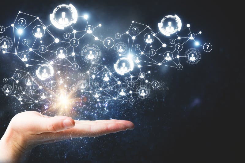 Human Resources and Technology Concept Stock Image - Image of network ...