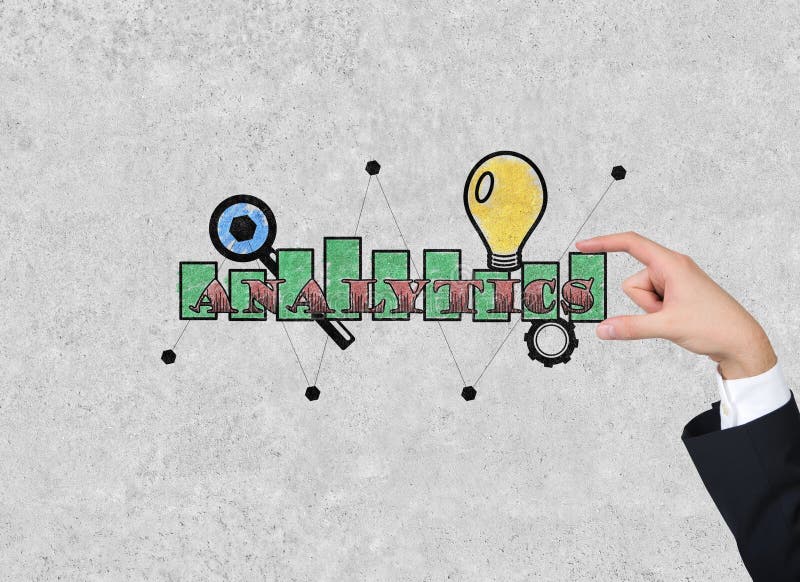 Analytics symbol on poster stock photo. Image of consulting - 50242224