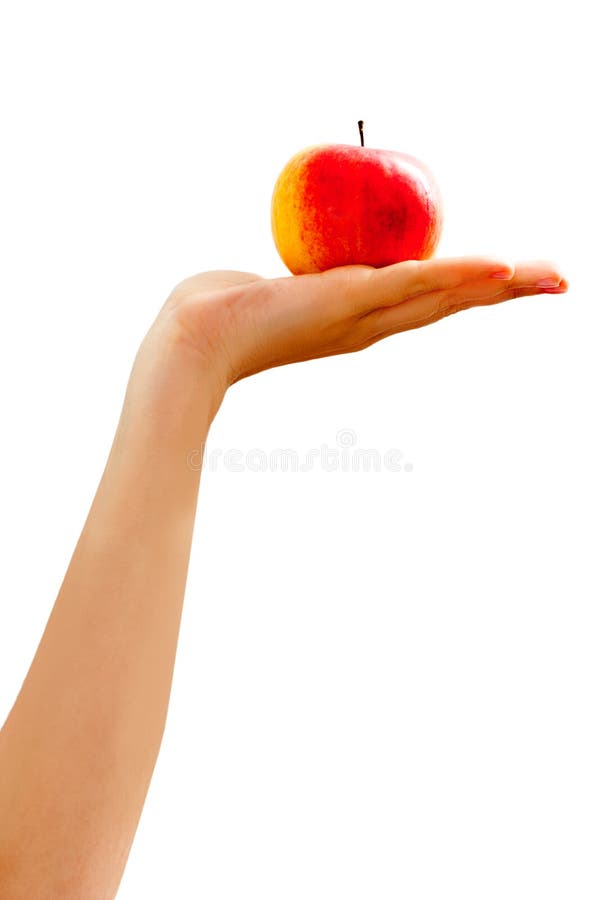 Hand holding an apple stock image. Image of locally, summer - 50844093