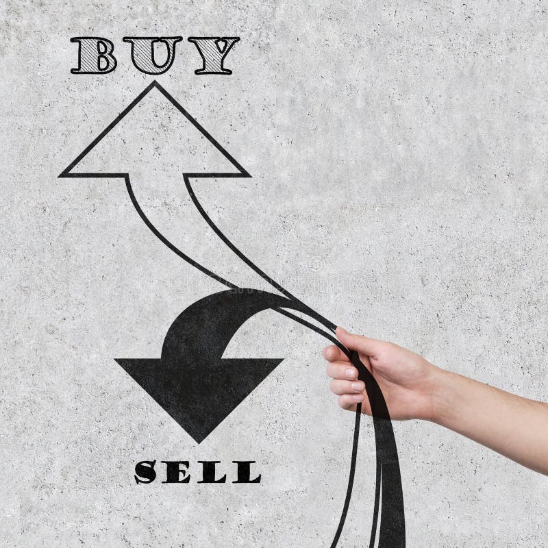 Buy and sell arrow stock image. Image of manager, business - 48048775