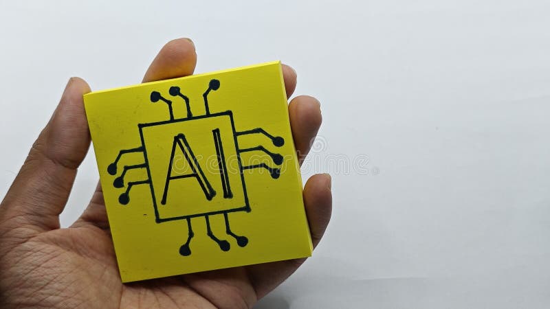 Hand Holding Artificial Intelligence (AI) Logo with Circuit Board on ...
