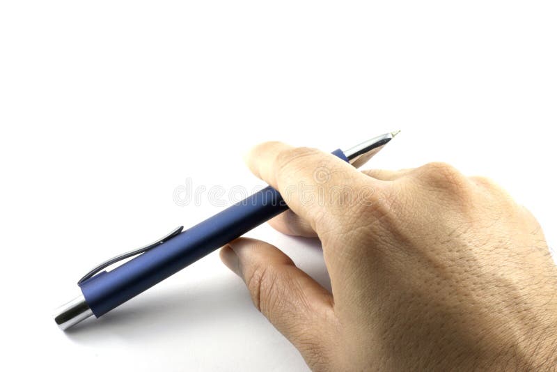 A Hand Holding a Ball Point Pen Stock Photo - Image of office, point ...
