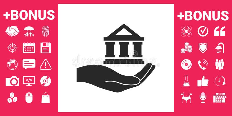 Hand holding bank stock vector. Illustration of market - 114657254