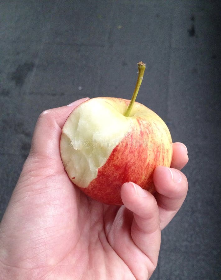 Biten of apple stock photo. Image of common, enjoyment - 31716358