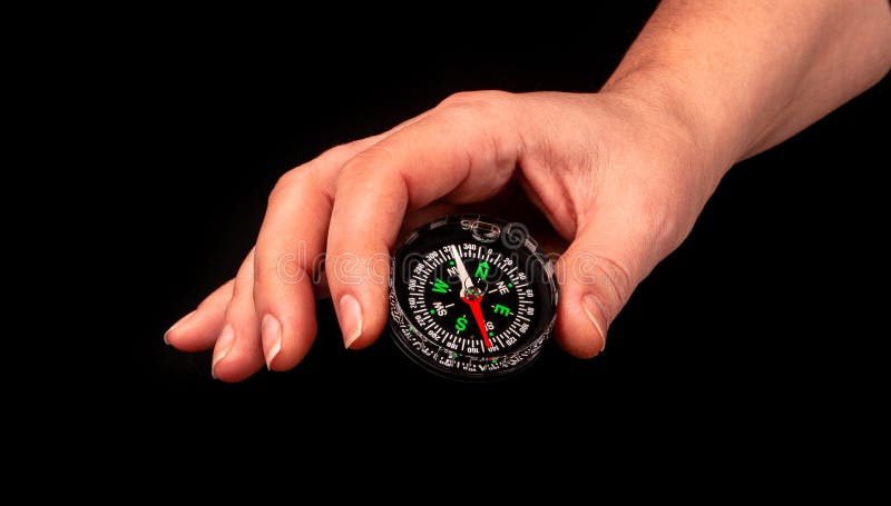 Compass stock image. Image of compass, arrow, green, single - 25596637