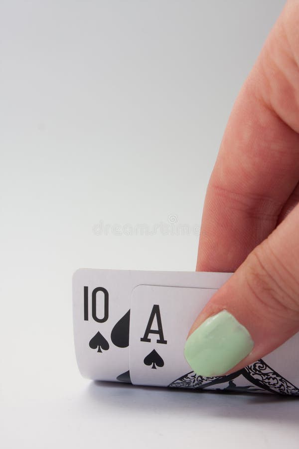 Hand Holding Black Jack Cards Stock Image - Image of blackjack, holding ...