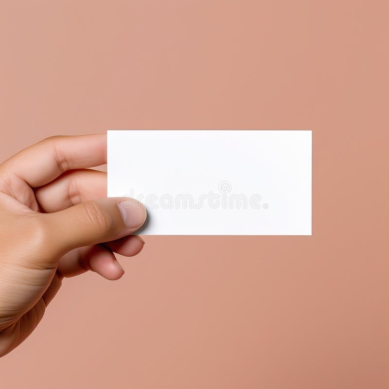 Card in Hand Card Hand Holding Blank Card Stock Illustration ...