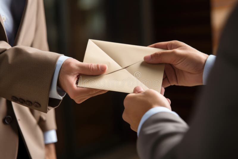 A Hand Holding a Blank Envelope , Symbolizing the Act of Giving or ...