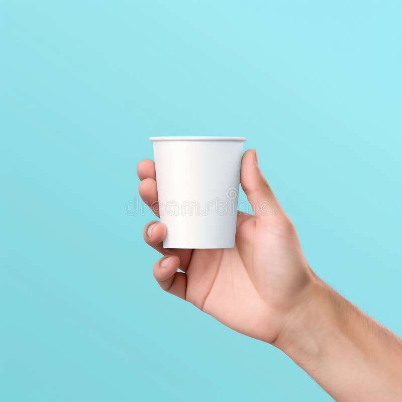 Blank Take Away Kraft Coffee Cup on Table , Stock Photo - Image of ...