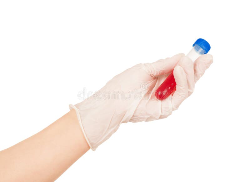 Hand Holding Blood in Test Tube Stock Image - Image of finger ...