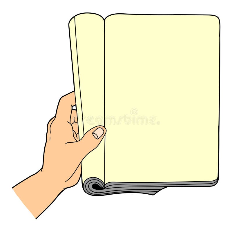 Hand holding book stock vector. Illustration of design - 278387948