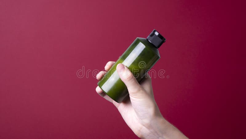 379 Woman Holding Hand Blank Bottle Shampoo Stock Photos - Free ...