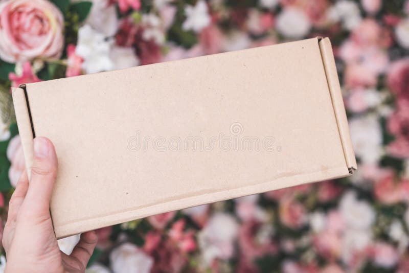 Hand holding box stock photo. Image of container, deliver - 153845832