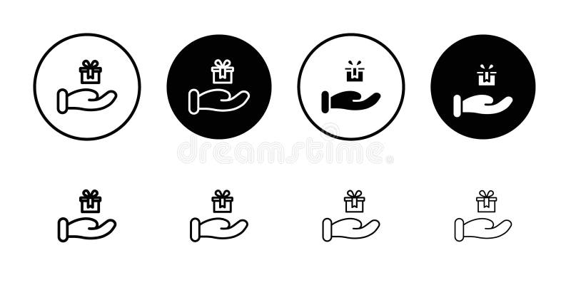 Hand Holding Box Icon Outline Vector for Web Ui Stock Vector ...