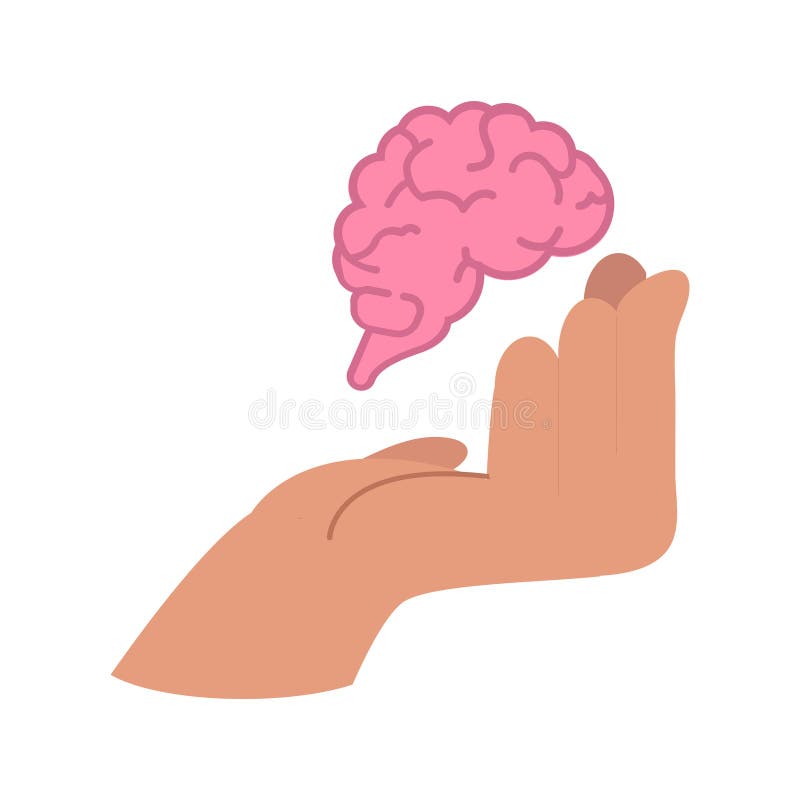Hand Holding with Brain Vector Stock Vector - Illustration of heart ... Hand Holding with Brain Vector Stock Vector - Illustration of heart ...