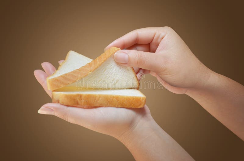 Hand holding bread stock photo. Image of brown, bake - 30828498