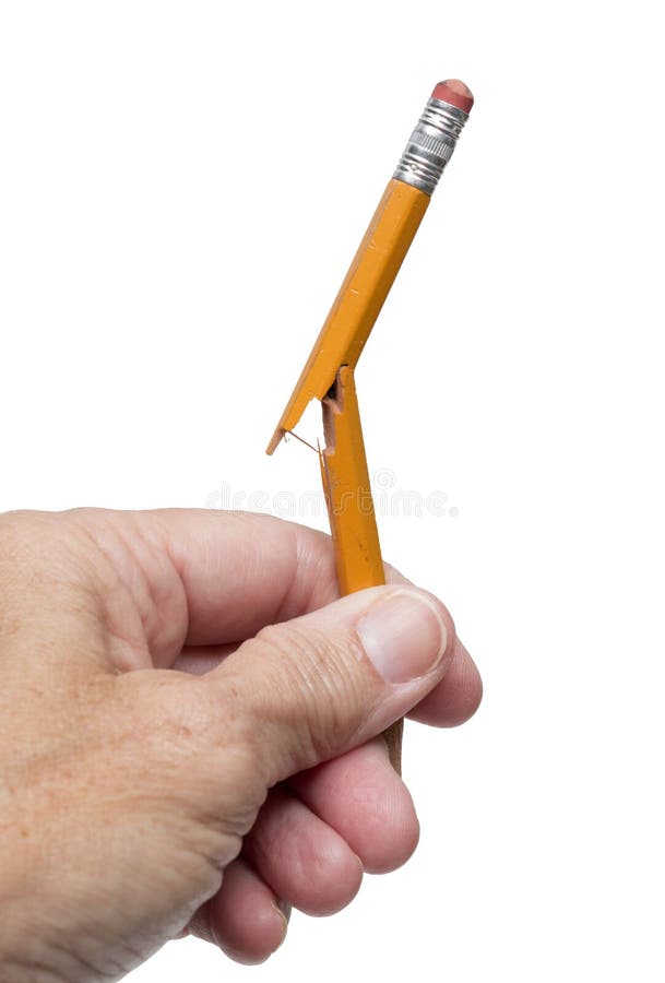 Worn Out Pencil with Eraser Isolated on White Stock Image - Image of ...