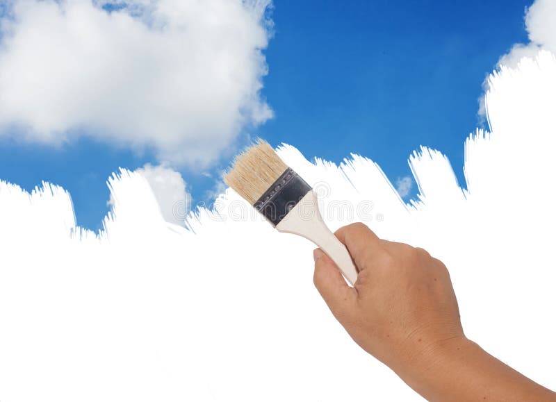 Hand holding a brush. stock image. Image of paintbrush - 35429739