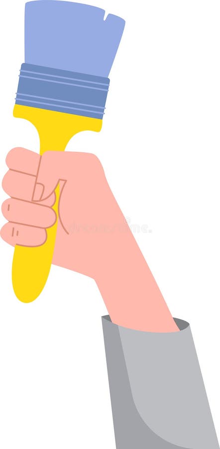 Hand Holding Brush stock vector. Illustration of artist - 309337254