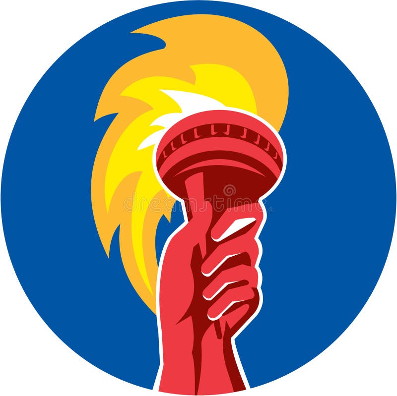 Hand with flaming torch stock vector. Illustration of holding - 3874164 Hand with flaming torch stock vector. Illustration of holding - 3874164