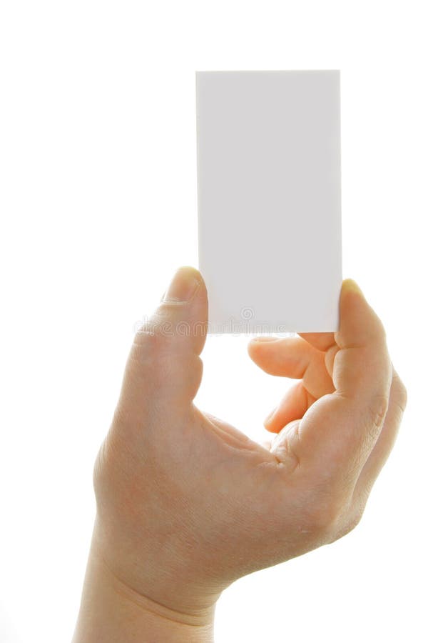 Hand holding business card stock photo. Image of communication - 7169530