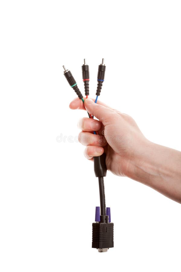 Hand holding cable stock photo. Image of white, server - 23631084