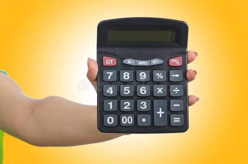 Hand holding calculator stock photo. Image of finance - 47818958