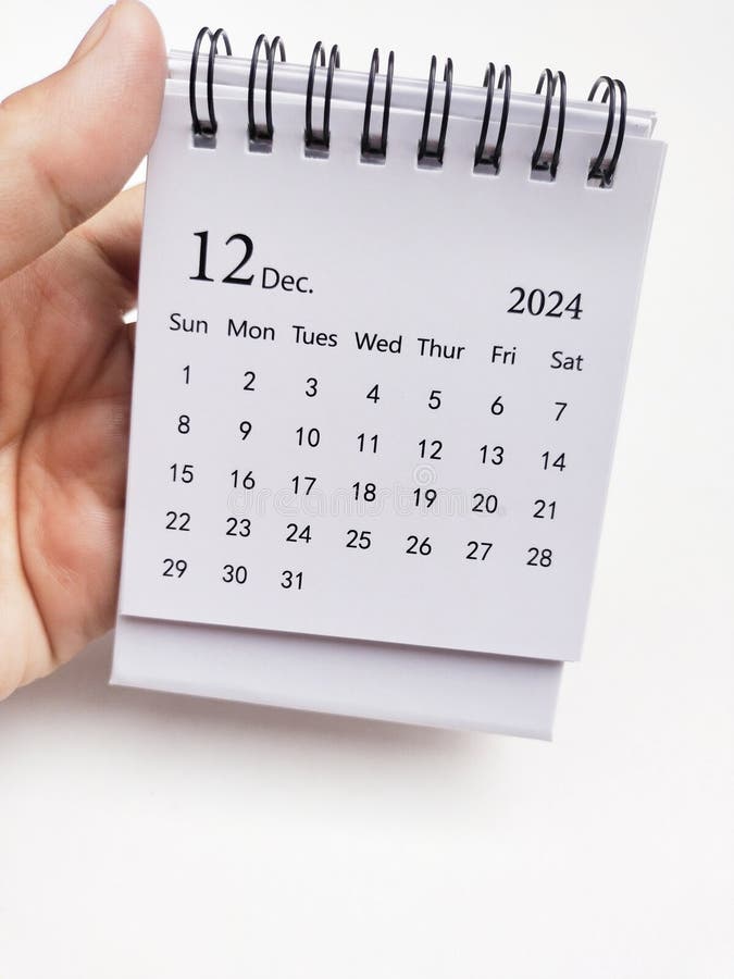 Hand Holding Calendar for December 2024. Mini Calander. Stock Image ...