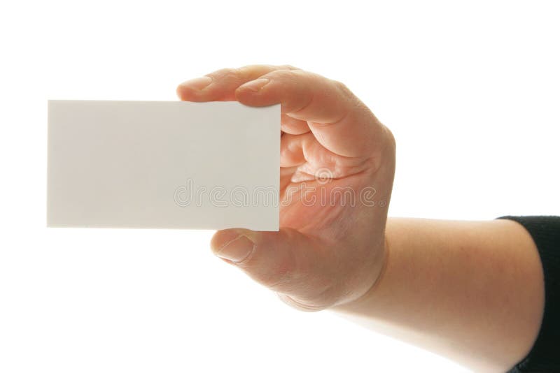 Hand holding red card stock image. Image of message, inform - 5298843