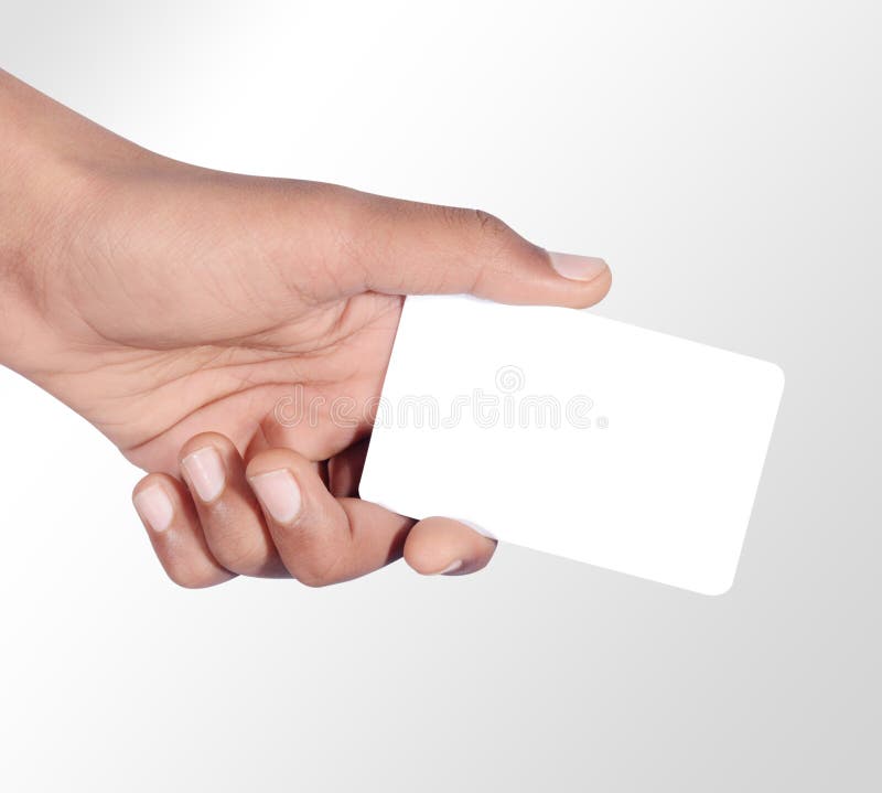 Hand holding card stock image. Image of advertisement - 86356077