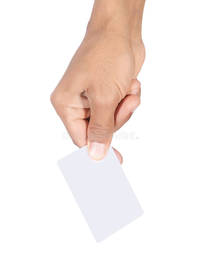 Hand holding card stock image. Image of advertisement - 86356077
