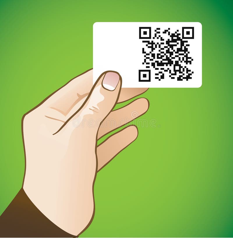 Hand Holding Card Qr Stock Illustrations – 78 Hand Holding Card Qr ...