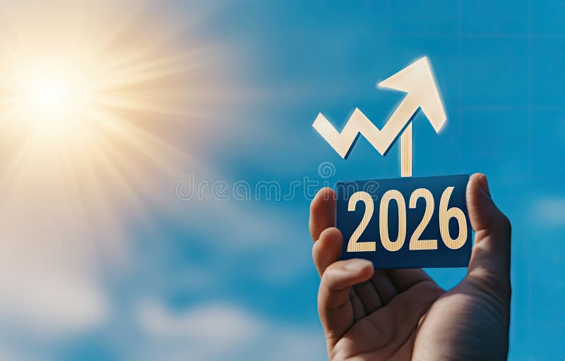 2026: Growth and Progress stock illustration. Illustration of ambition - 384655948