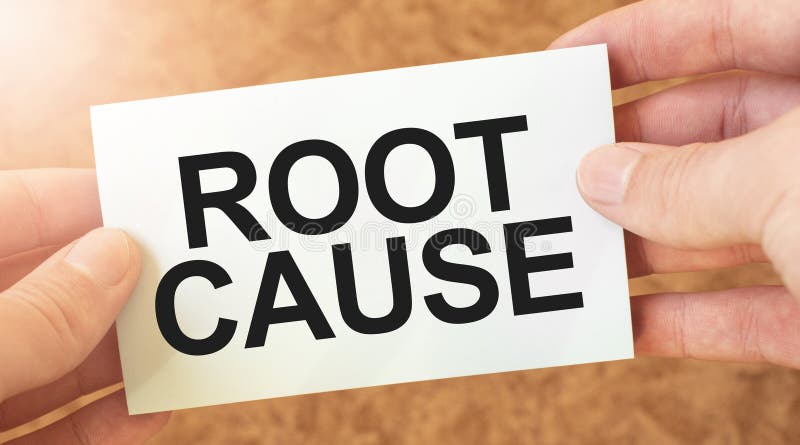 Hand Holding Card with ROOT CAUSE Text. Analysis and Diagnostic Concept ...