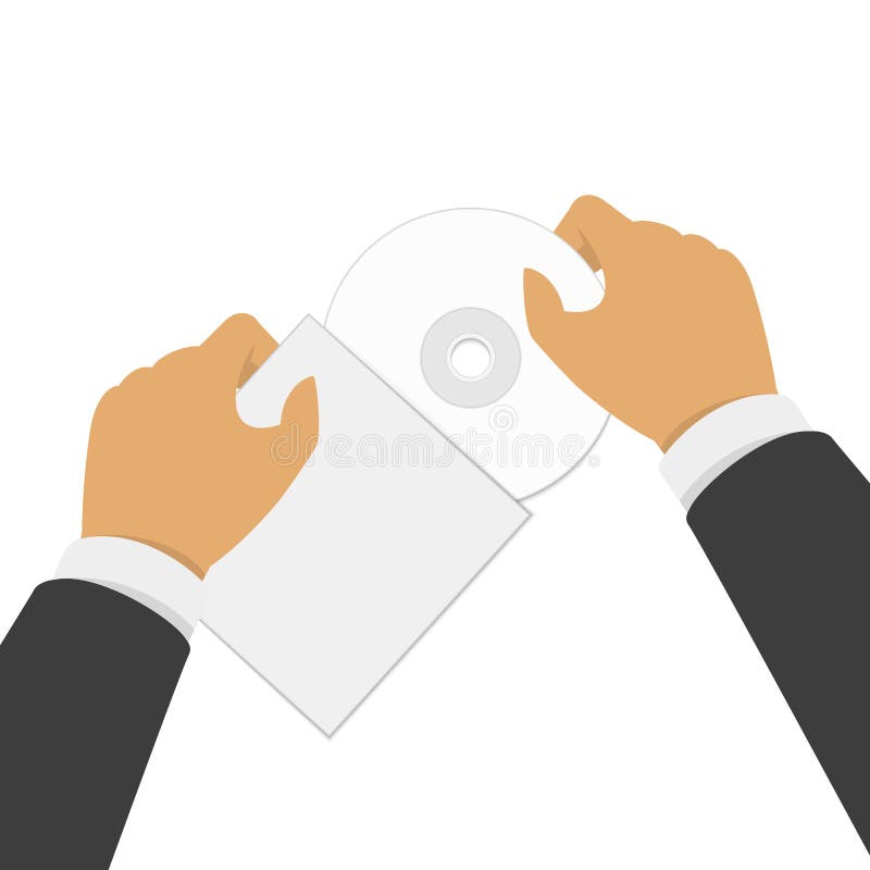 CD in hand. stock vector. Illustration of icon, equipment - 230751094