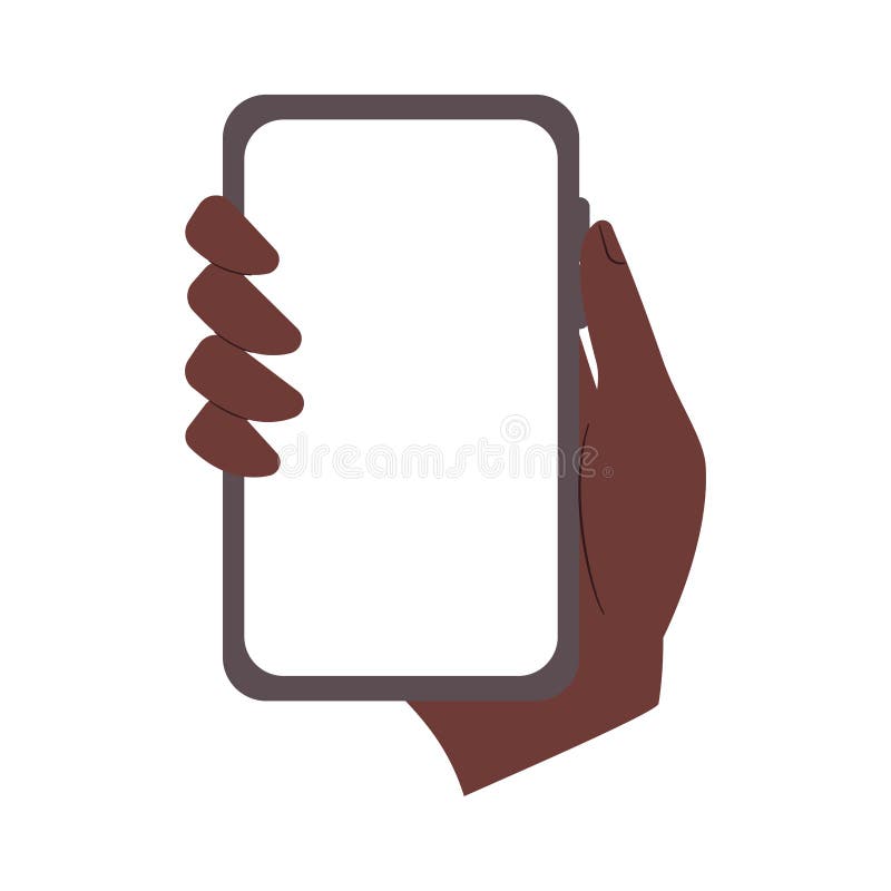 Hand holding a cell stock vector. Illustration of flat - 246563688