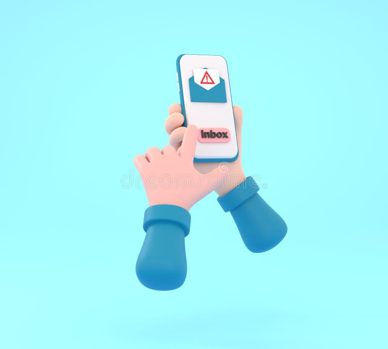 Hand Holding a Cell Phone with a Fraudulent Sms on the Screen ...