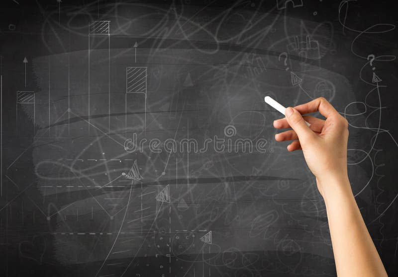 Hand holding chalk stock image. Image of plan, adult - 91815083