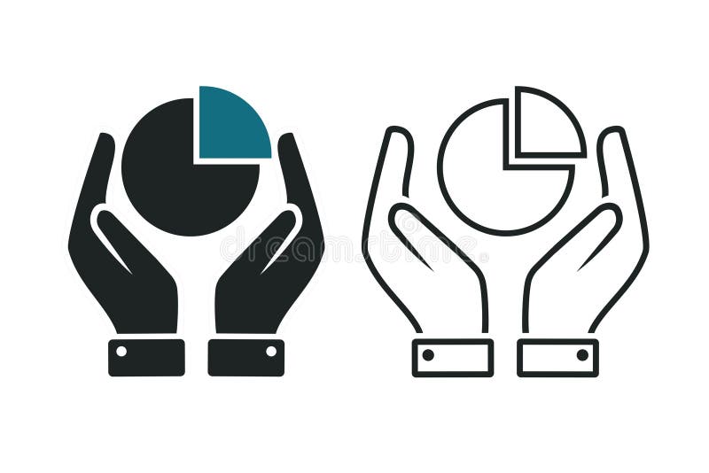 Hand Holding Chart Ratio Icon. Illustration Vector Stock Vector ...