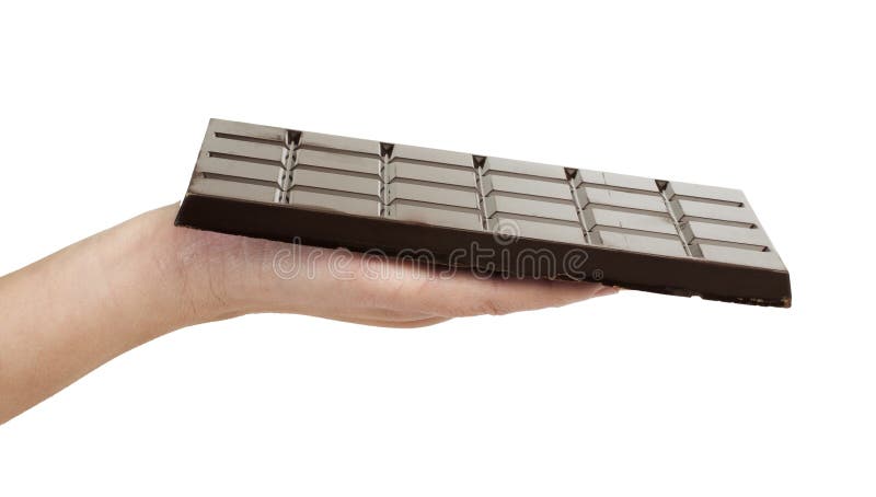 Hand holding chocolate bar stock photo. Image of flavor - 28143978