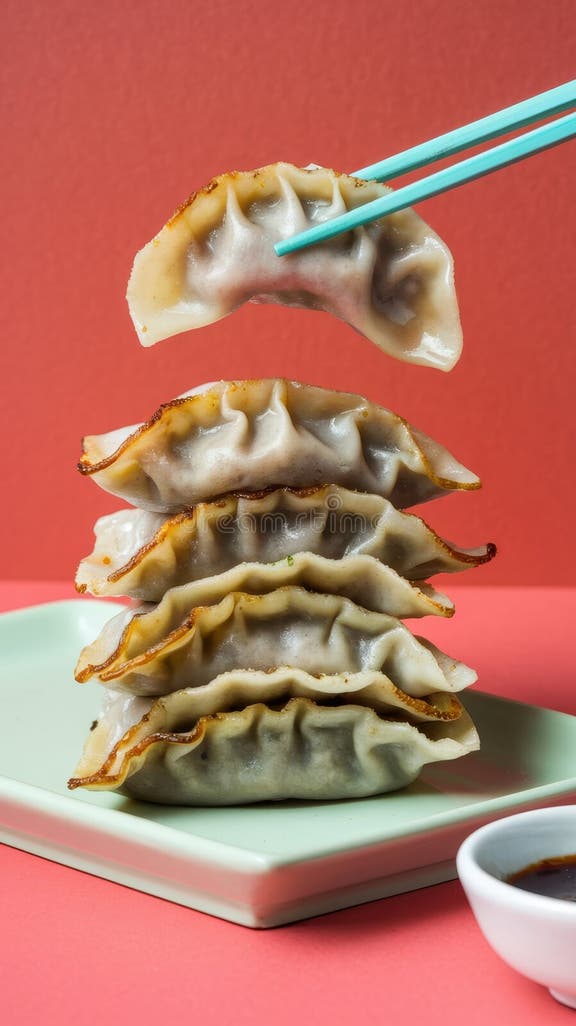 Hand Holding Chopsticks with Steamed Dumpling from Stack Stock ...
