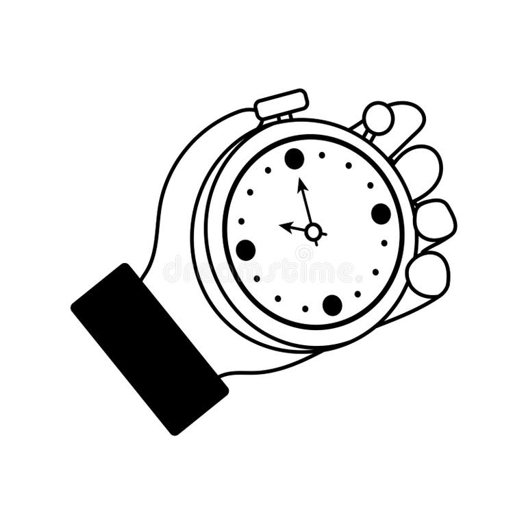 Hand Holding a Chronometer Icon Vector Stock Vector - Illustration of ...