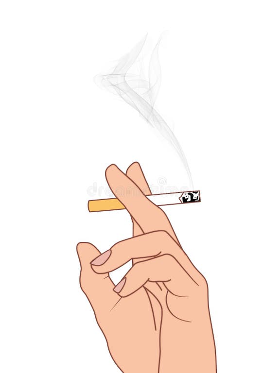 Hand Holding Cigarette Stock Illustrations – 319 Hand Holding Cigarette ...