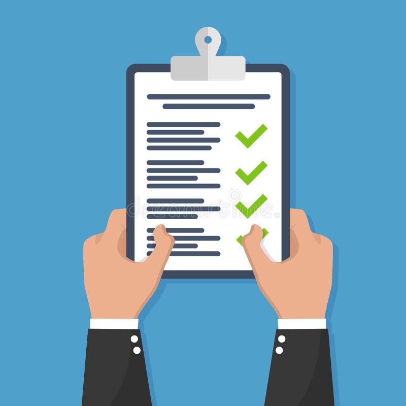 Checklist on a Clipboard Paper. Successful Completion of Business Tasks. 3D Gradient Isometric ...