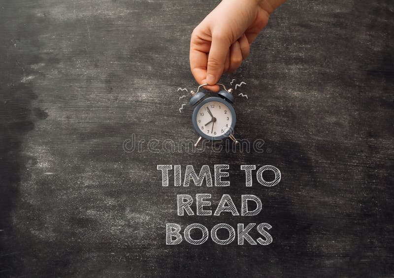 A Hand Holding a Clock with the Words Time To Read Books Written Below ...