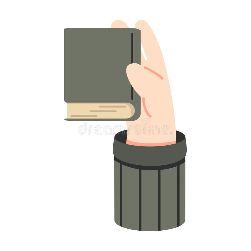 Hand Holding Closed Book Vector Stock Vector - Illustration of palm ...